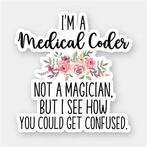 Medical Coder Ts Medical Coding Sticker Zazzle Medical Coder