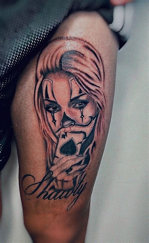 Clown Make Up Women Tattoo Done By Torontotattooist Clown Tattoo