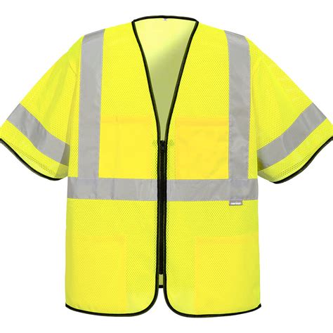 Custom Hi Vis Safety Vest With Sleeves Yellow Mesh Reflective Ansi