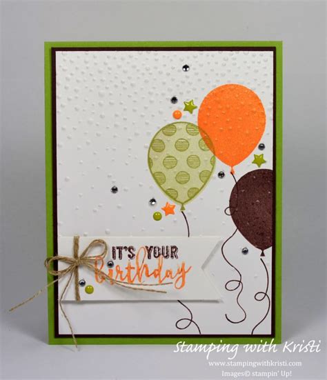 Stampin Up Balloon Adventure Card By Kristi Sstampingwithkristi