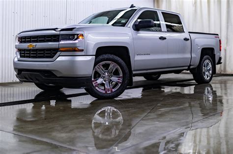 Used 2018 Chevrolet Silverado 1500 4x4 Crew Cab Custom Bcam In Red Deer Ab