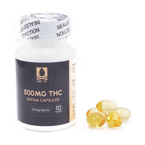 One Life Soft Gel Capsules Thc Capsules 500mg Sativa So High Extracts