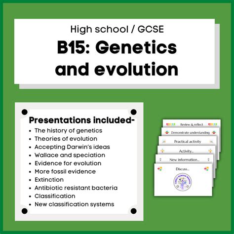 B15 Genetics And Evolution Class Bundle Cmgs Science Lessons