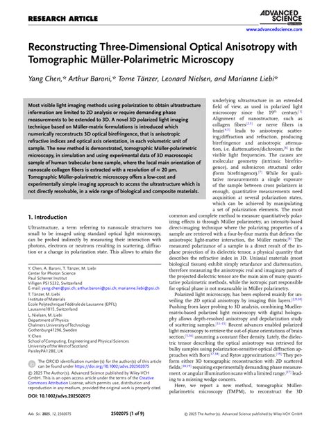 Pdf Reconstructing Three‐dimensional Optical Anisotropy With