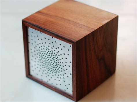 Wireless Retro Cube Speaker With Rosewood Aesthetic Meets Audio