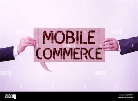 Writing Displaying Text Mobile Commerceusing Mobile Phone To Conduct Commercial Transactions