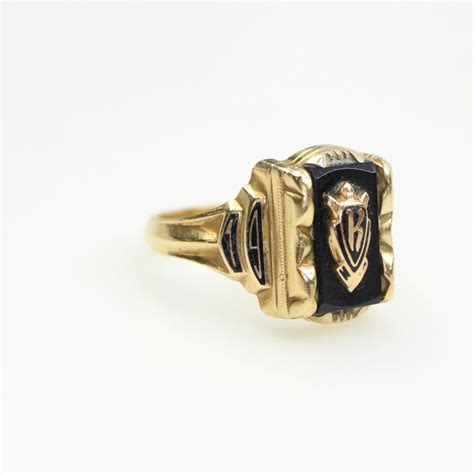 10k Gold Black Onyx Class Ring Property Room
