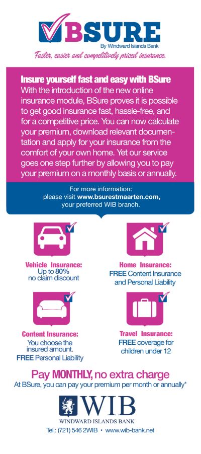 Wib Personal Brochures And The Windward Islands Bank