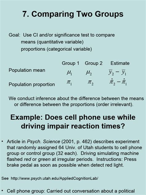 Comparing Two Groups Pdf P Value Statistical Hypothesis Testing