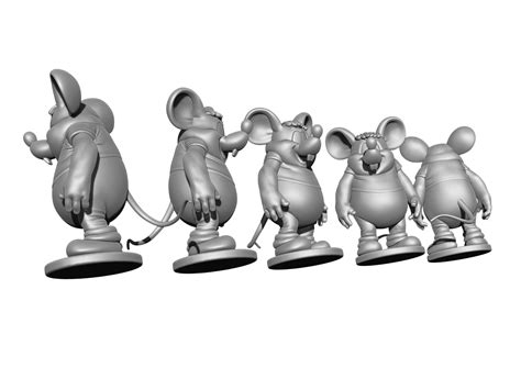 Fat Gray Mouse 3d Model By Naeem32