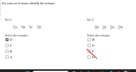 Solved For Each Set Of Atoms Identify The Isotopes Set 1