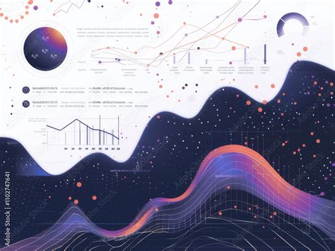 Big Data Analytics Report Infographic With Graph And Chart On Abstract Background Stock