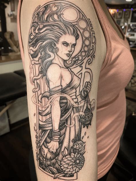 Traditional Medusa Tattoo Design