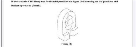 Solved B Construct The Csg Binary Tree For The Solid Part