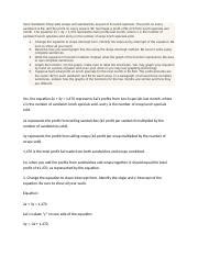 Understanding Linear Functions Graphing And Analysis Course Hero