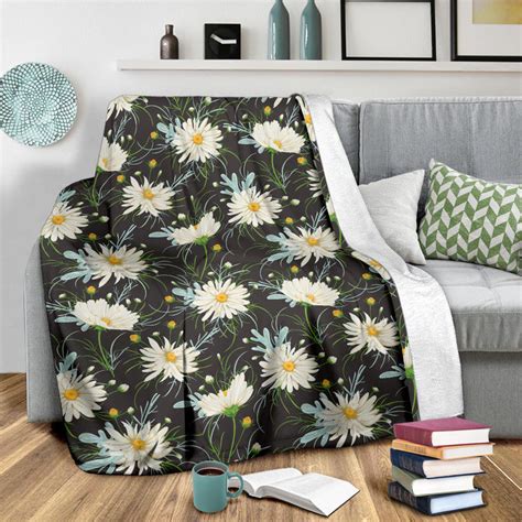 Daisy Pattern Print Design Ds08 Fleece Blanket Jorjune
