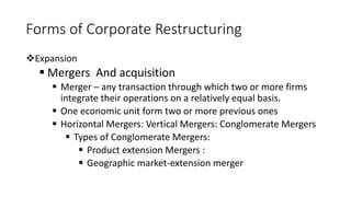 Corporate Restructuring Ppt For Strategic Management Pptx