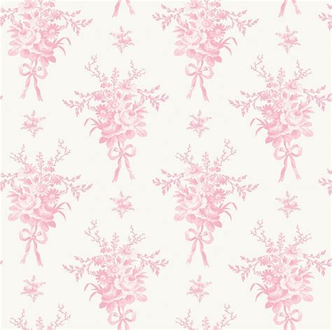 A Street Prints Loveshackfancy Rosie Arrangements Kiss Pink Wallpaper