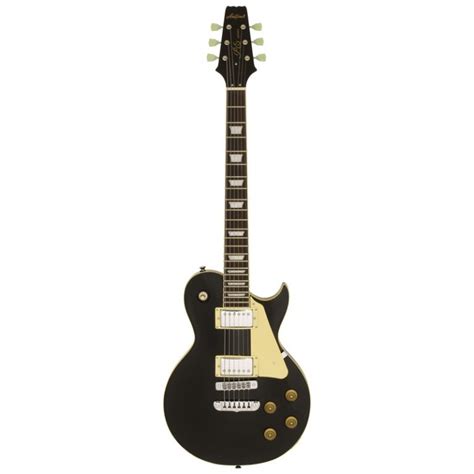 Aria Pe350 Std Electric Guitar Single Cutaway Aged Black Monaghan