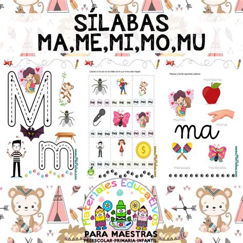 Fichas Para Sílabas Ma Me Mi Mo Mu