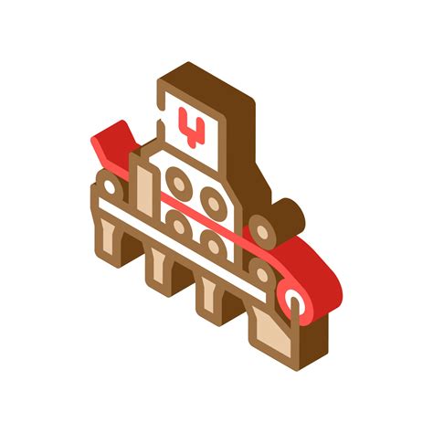 Hot Strip Mill Steel Production Isometric Icon Vector Illustration