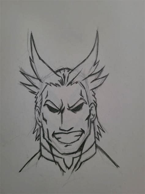 All Might Sketch By Victorleplusfort On Deviantart
