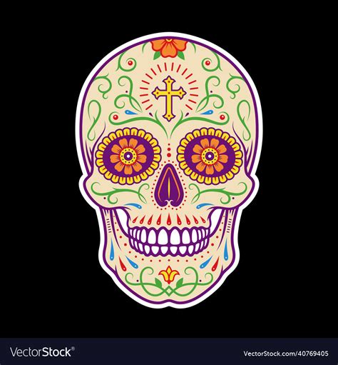 Colorful Sugar Skull Art