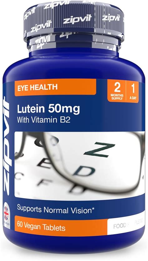 Zipvit 50mg Lutein Supplement For Eyes With Vitamin B2 60 Lutein