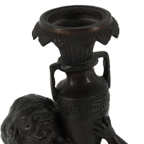 Antique Bronze Cherub Figurine Holding A Vase Replacements Ltd