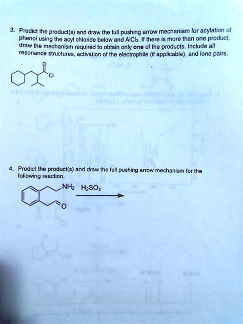 SOLVED: Predict the product(s) and draw the full pushing arrow mechanism for acylation of Phenol ...