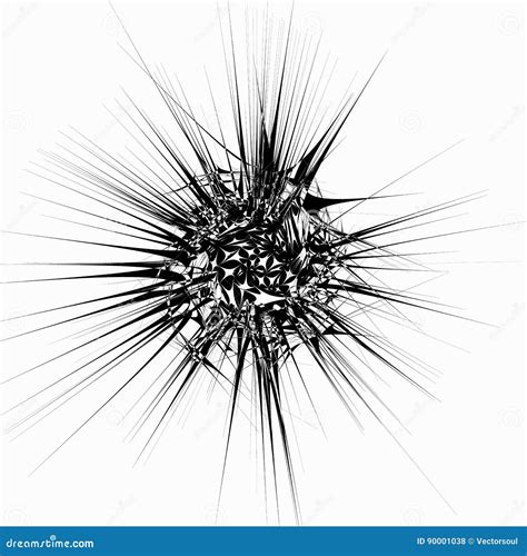 edgy abstract geometric shape unusual distorted element stock vector