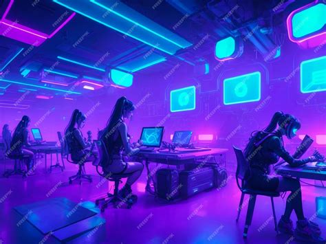 Premium Ai Image A Digital Illustration A Metaverse Classroom