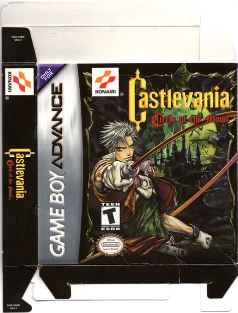Castlevania Circle Of The Moon [agb Aame Usa 1] Box Scan Kcek Free