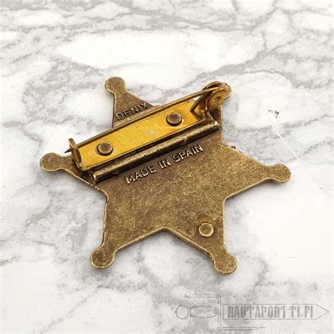Sheriff Star Badge Mal Beautiful 1880s Old West 6 Point Star Deputy