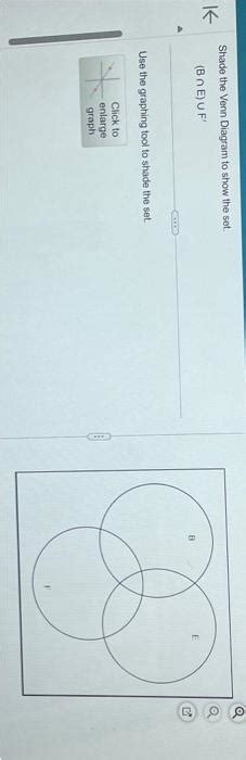 Solved Shade The Venn Diagram To Show The Set BE F Use Chegg