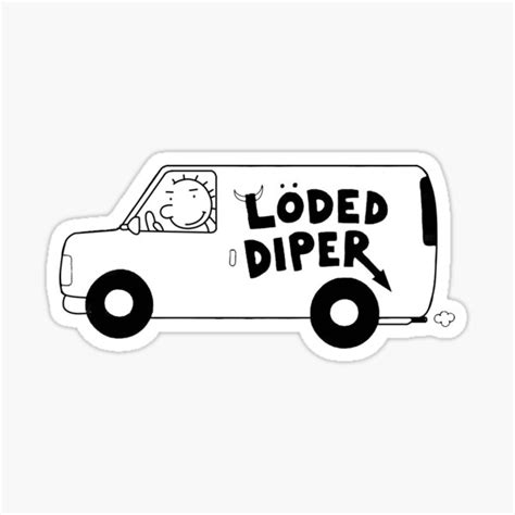 Loded Diper Van Sticker For Sale By Cheapfan Redbubble