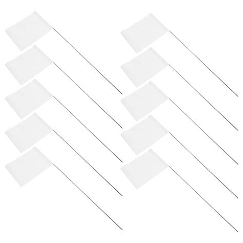 Ounona 24pcs Pvc Marking Flags With 15 Inch Stainless Steel Stakes For