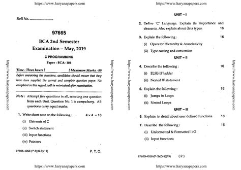 Bca Sem C Programming May Bachelors S In Computer Application Studocu