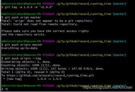 给github当前版本代码打tag标签 github签出标记 csdn博客