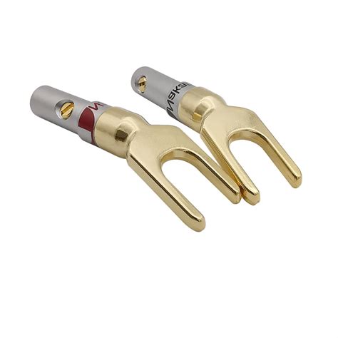 Juego De Enchufes Banana Tipo Yu Chapados En Oro Conector De Cable