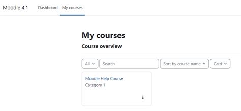 Navigation Moodle Help