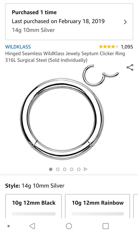 Daith What I Use For Daith Gonna Size Down To 16g 8mm R Piercing