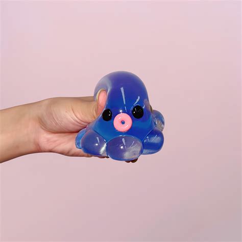 Handmade Octopus Squishy Soft Silicone Desk Toy Calming Fidget