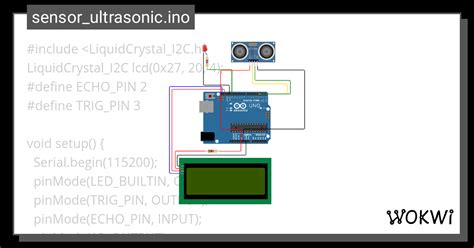 Sensor Ultrasonic Ino Wokwi ESP32 STM32 Arduino Simulator