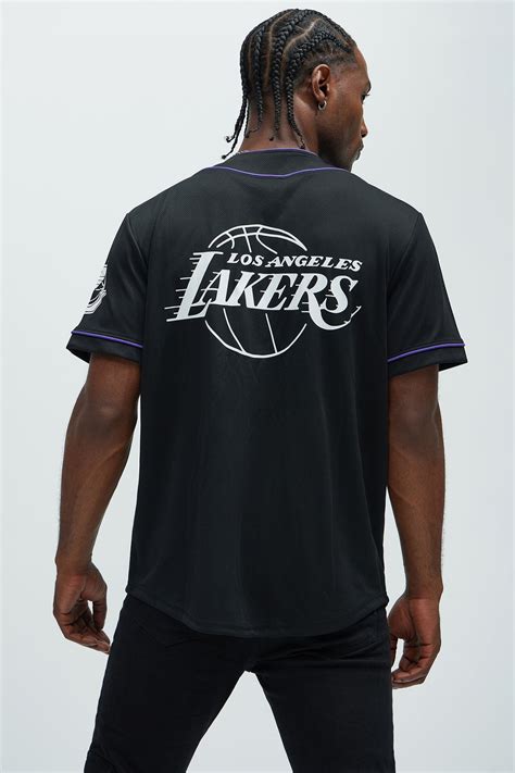 Los Angeles Lakers Baseball Jersey Black Fashion Nova