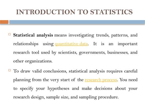 Statistical Analysis Fundamental To Statisticspptx Free Download
