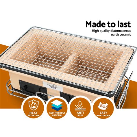 Ceramic Bbq Grill Smoker Hibachi Japanese Tabletop Charcoal Barbecue