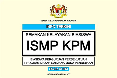 Semak Ismp Kpm 2024 Biasiswa Perguruan Persekutuan Program Ijazah