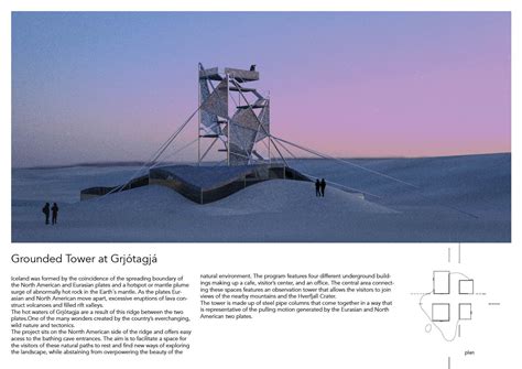 Architecture Project Steel Columns And Geological Engagement In A