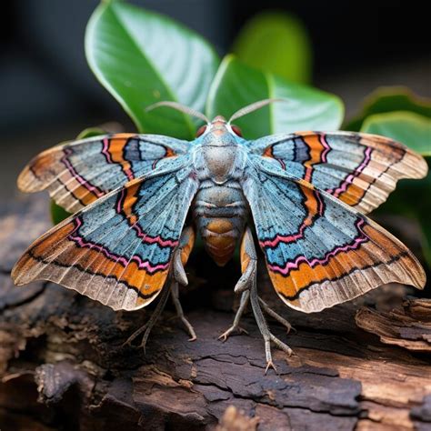 Premium Ai Image Moth On A Leaf